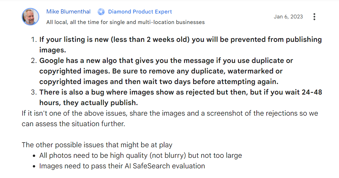 Why Your Google Business Photos Might Be Not Approved